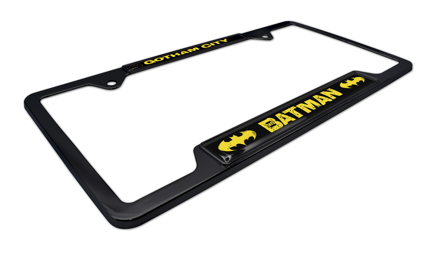 Batman Gotham City Open Black License Plate Frame | Elektroplate