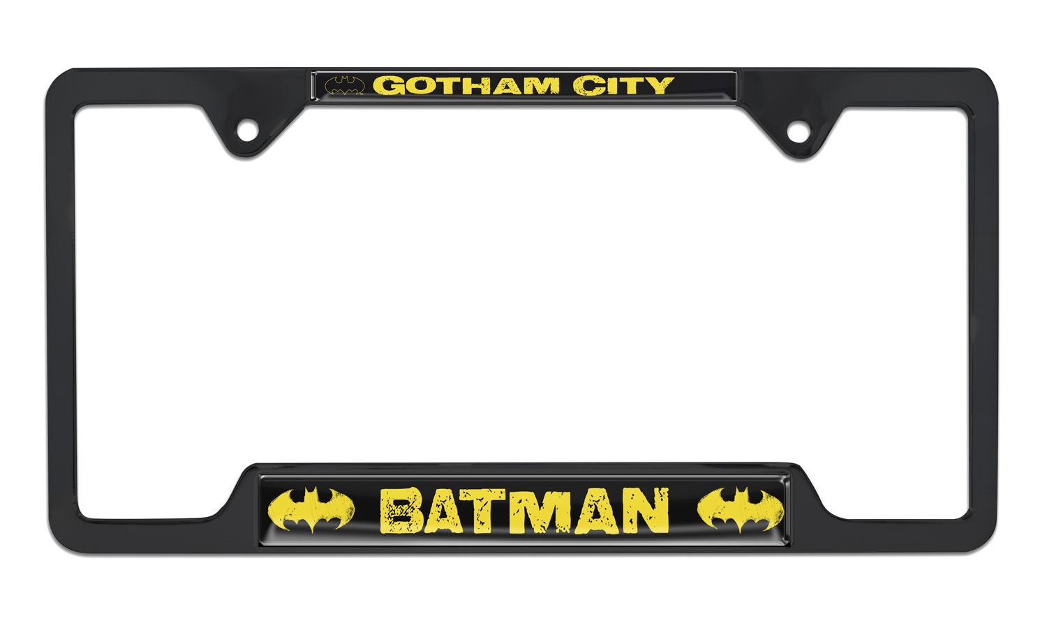 Batman Gotham City Open Black License Plate Frame | Elektroplate