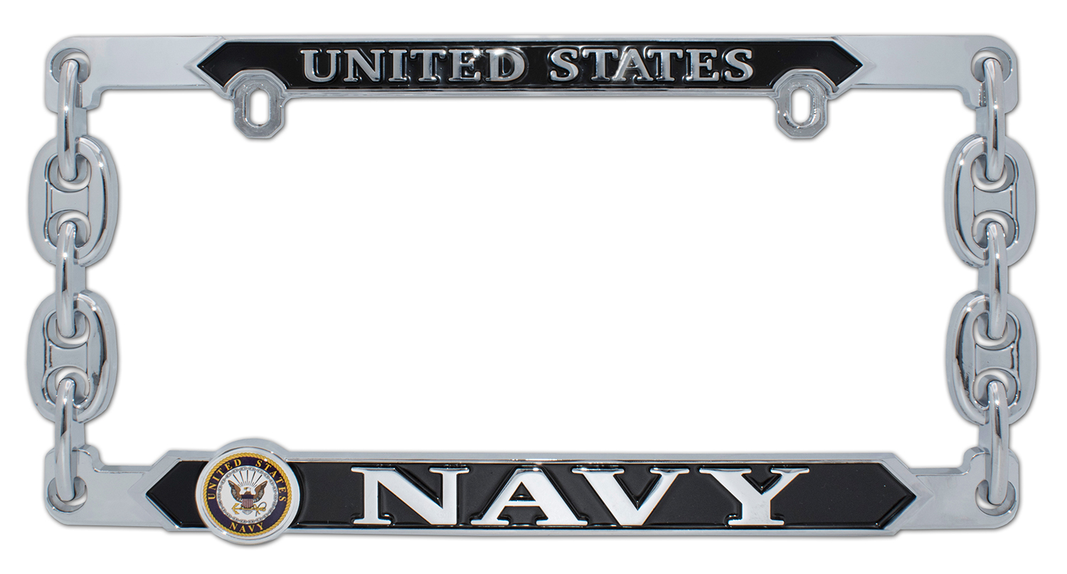 Navy 3D License Plate Frame | Elektroplate