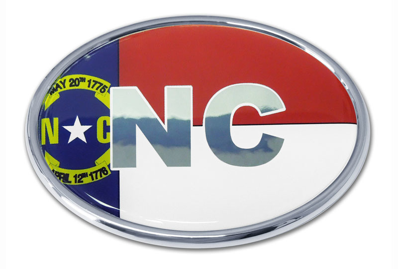 North Carolina Flag Chrome Emblem | Elektroplate