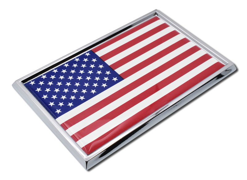 American Flag Chrome Emblem | Elektroplate