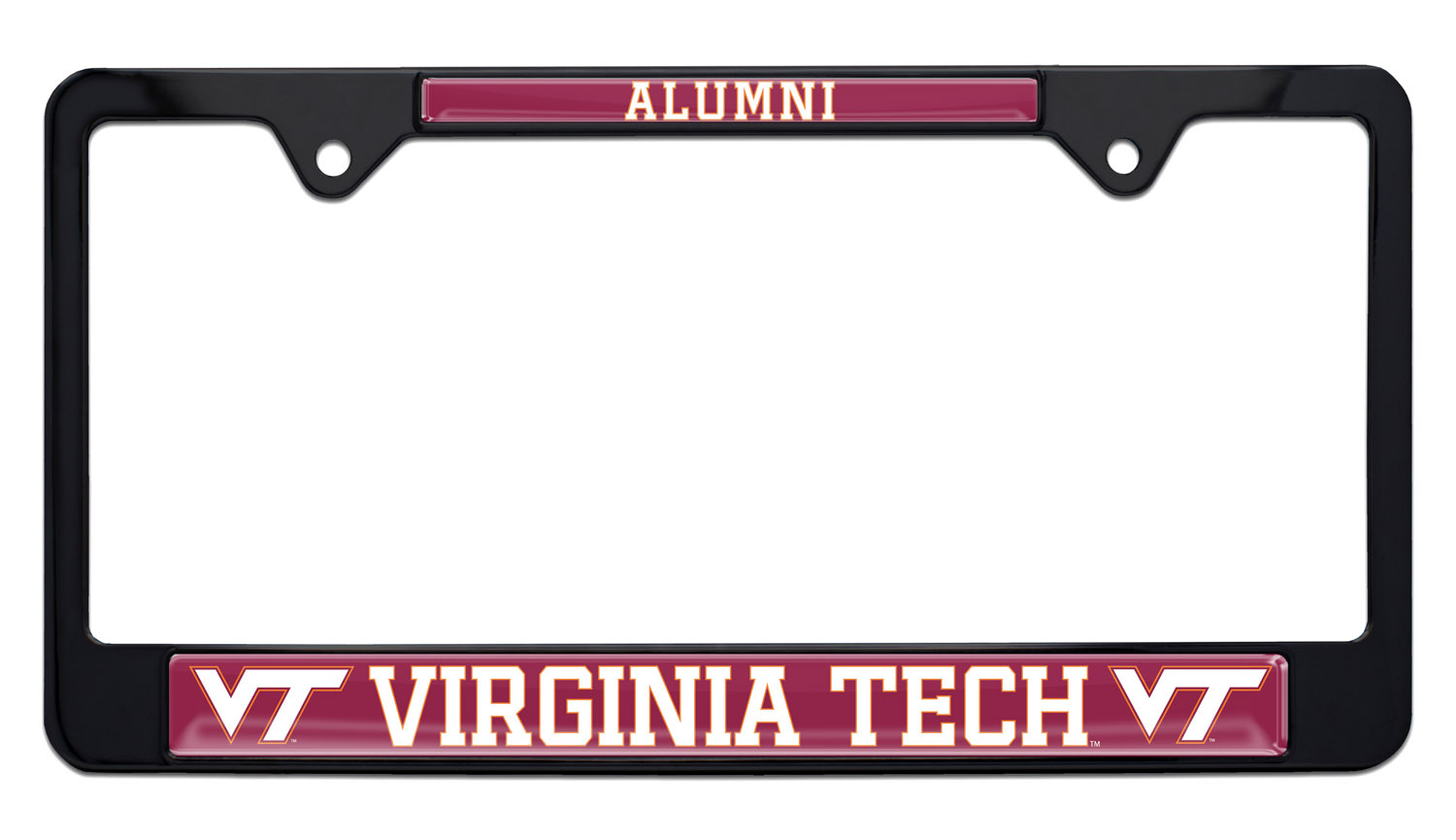 Virginia Tech Alumni Black License Plate Frame | Elektroplate