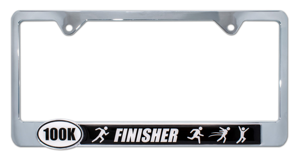 Ultra Marathon 100K Finisher License Plate Frame | Elektroplate