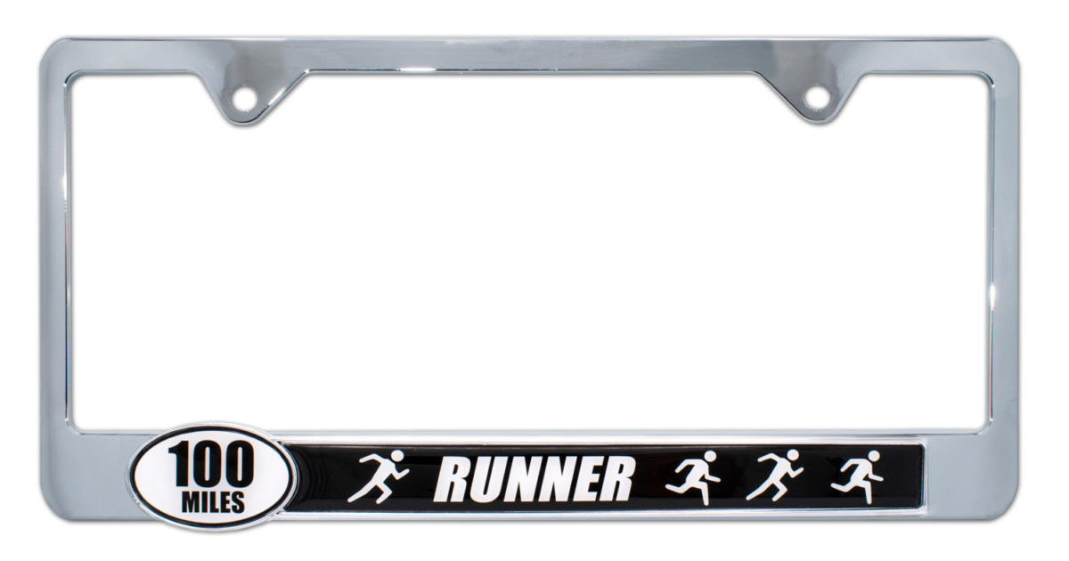 Ultra Marathon 100 Miles Runners License Plate Frame | Elektroplate