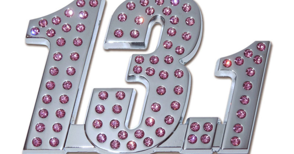 13.1 Half Marathon Pink Crystal Chrome Emblem | Elektroplate