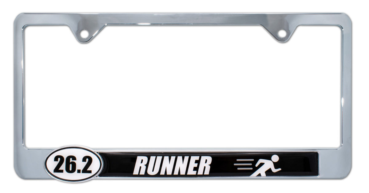 26.2 Marathon Runner License Plate Frame | Elektroplate