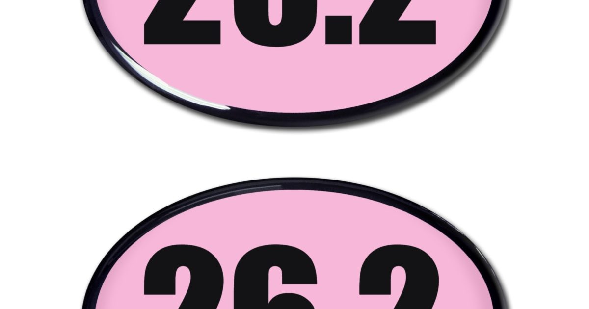 26.2 Pink Marathon 3D Decal 2-Pack | Elektroplate