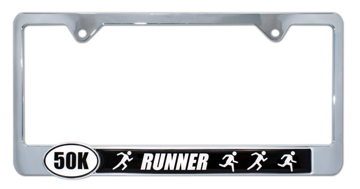 Ultra Marathon 50k Runners License Plate Frame | Elektroplate