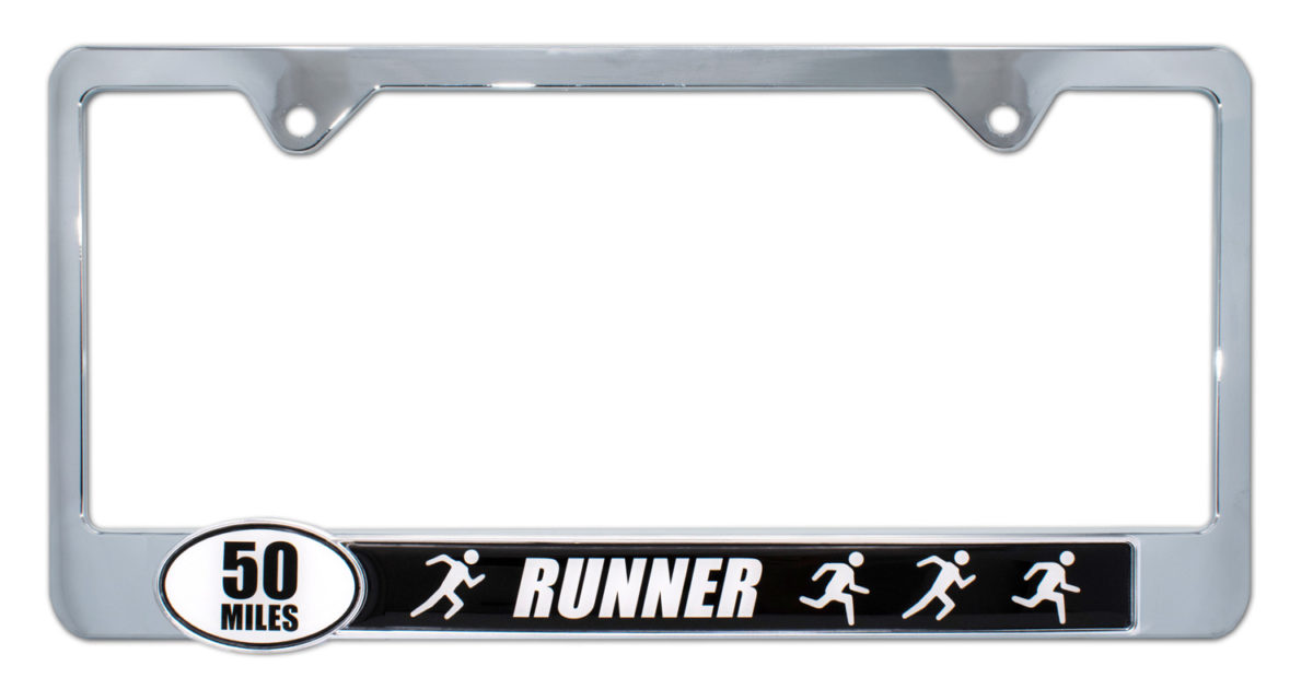 Ultra Marathon 50 Miles Runners License Plate Frame | Elektroplate
