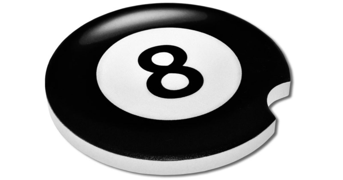 8 Ball Car Coaster - 2 Pack | Elektroplate