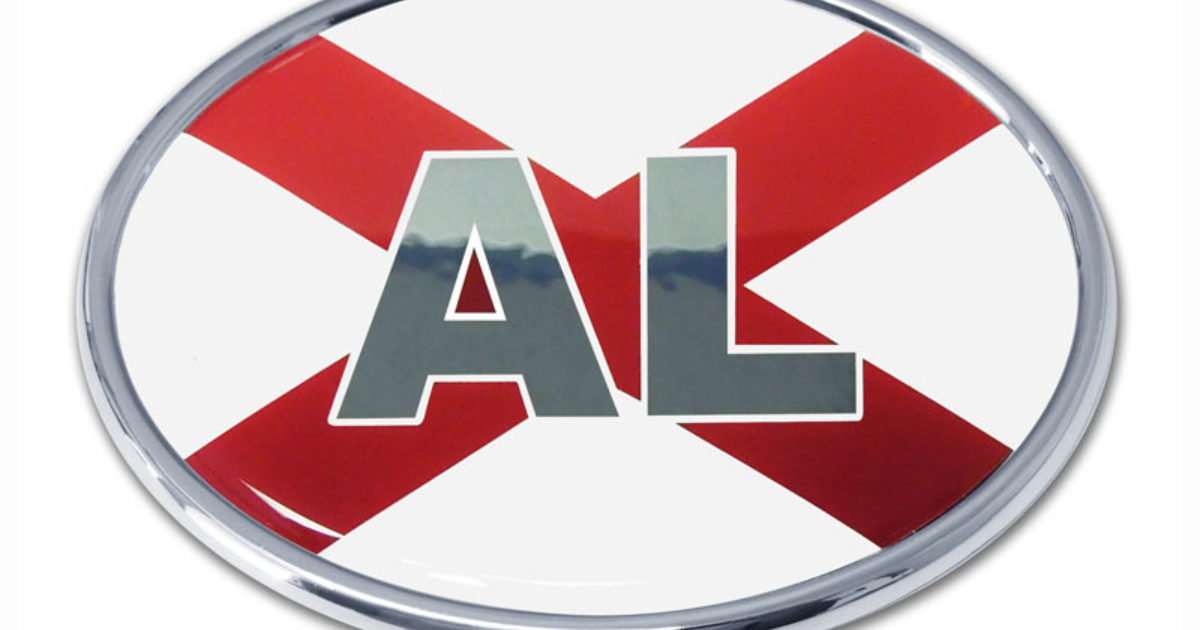 Alabama Flag Chrome Emblem | Elektroplate