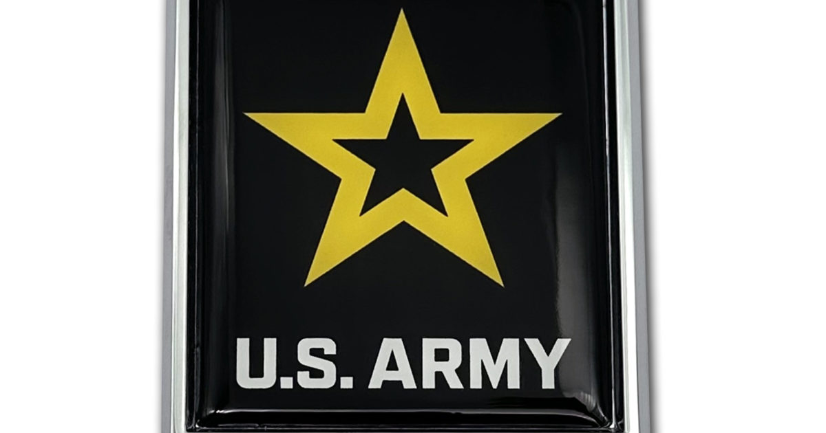 Army Star Metal Chrome Emblem | Elektroplate