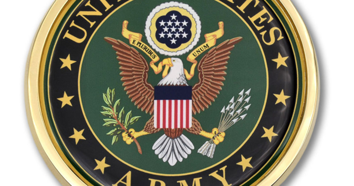 Army Crest SUV/Truck Size Emblem | Elektroplate