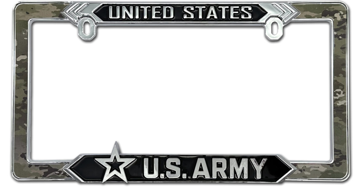 Army 3D License Plate Frame | Elektroplate
