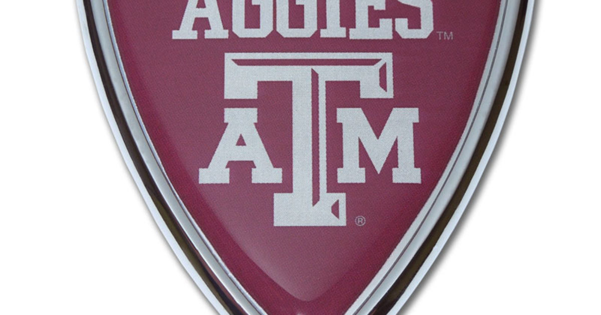 Texas A&M Shield Chrome Emblem | Elektroplate