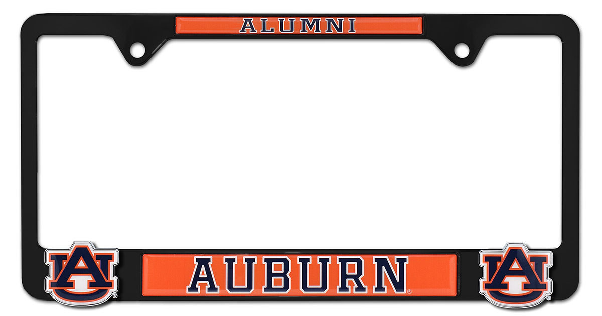 Auburn Alumni Black 3D License Plate Frame | Elektroplate