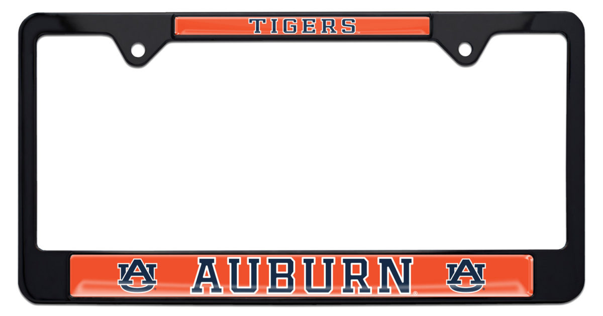 Auburn Tigers Black License Plate Frame | Elektroplate
