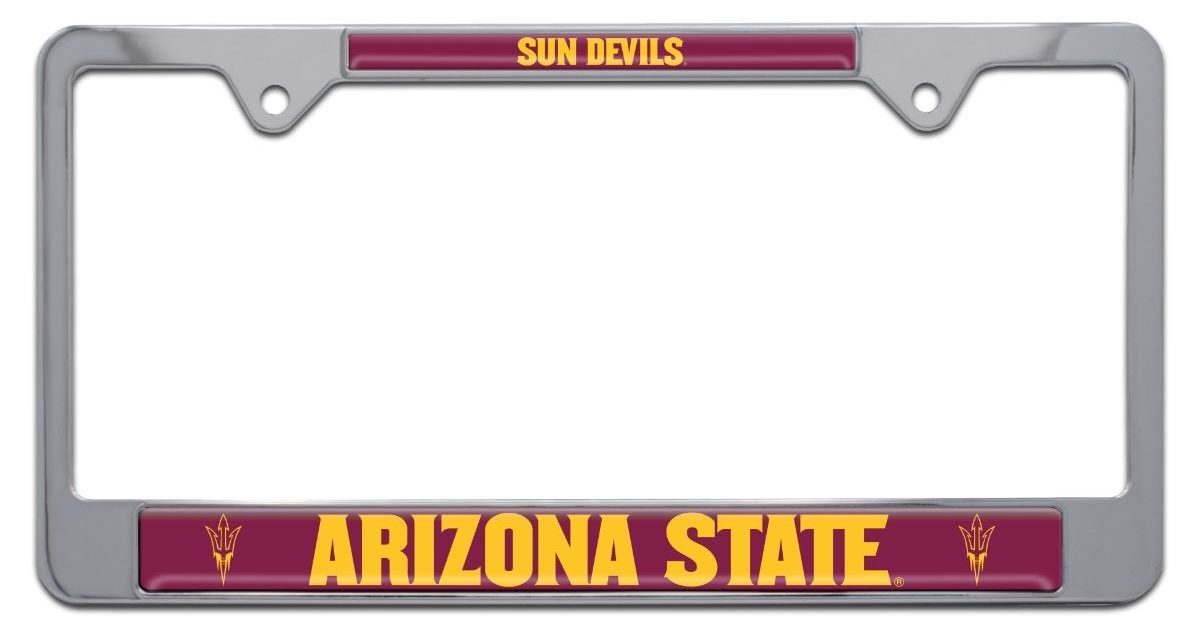 Arizona State Sun Devils Chrome License Plate Frame | Elektroplate