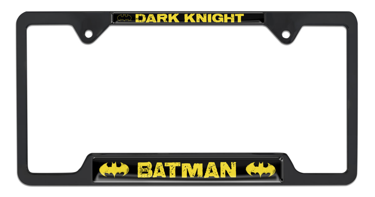 Batman Dark Knight Open Black License Plate Frame | Elektroplate