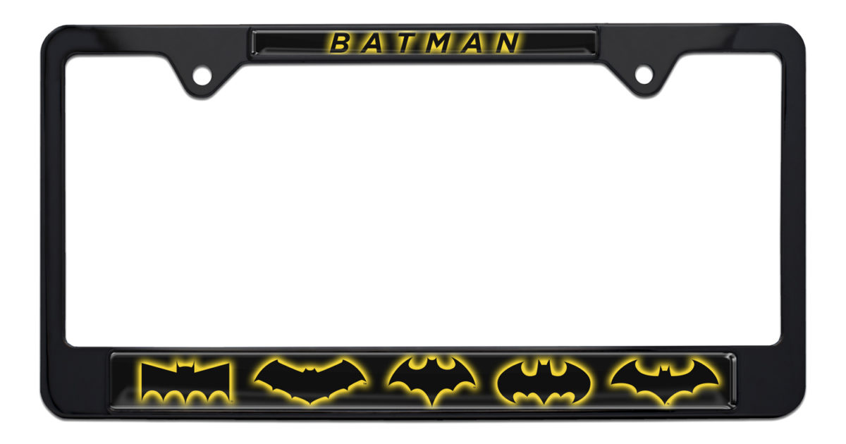 Batman Evolution Black License Plate Frame | Elektroplate