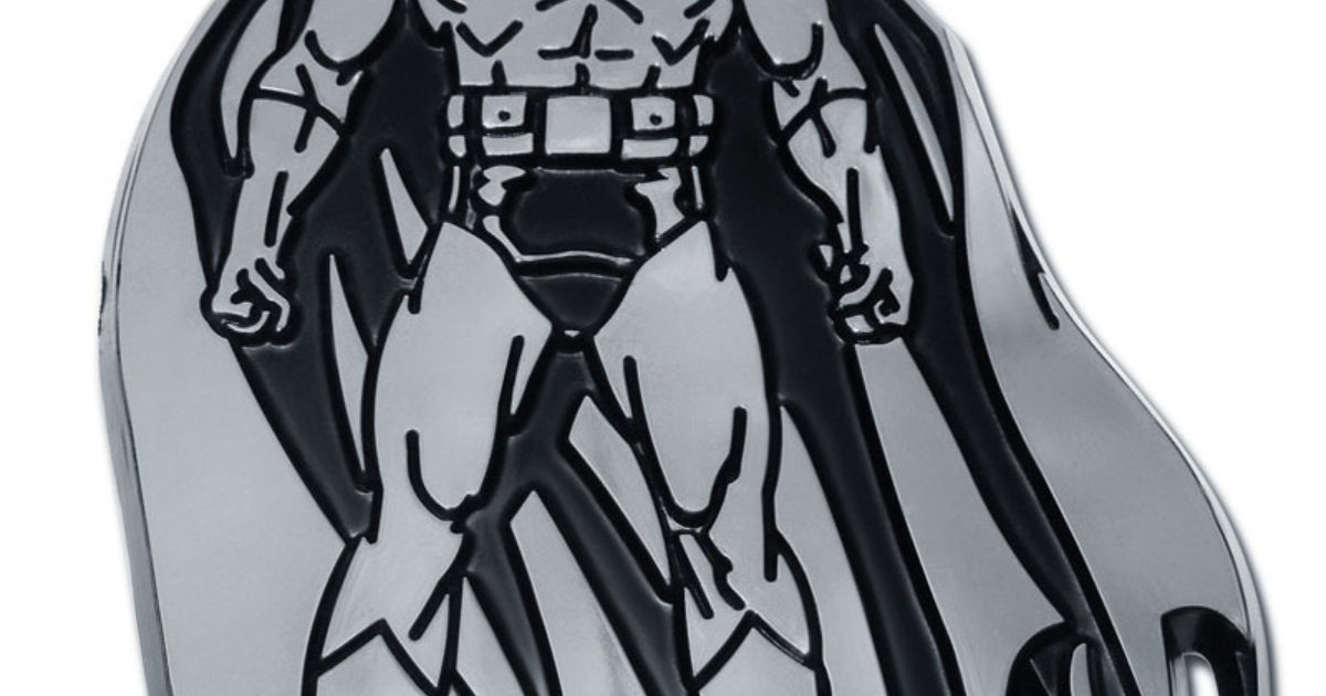 Vintage Batman Figurine Chrome Emblem | Elektroplate