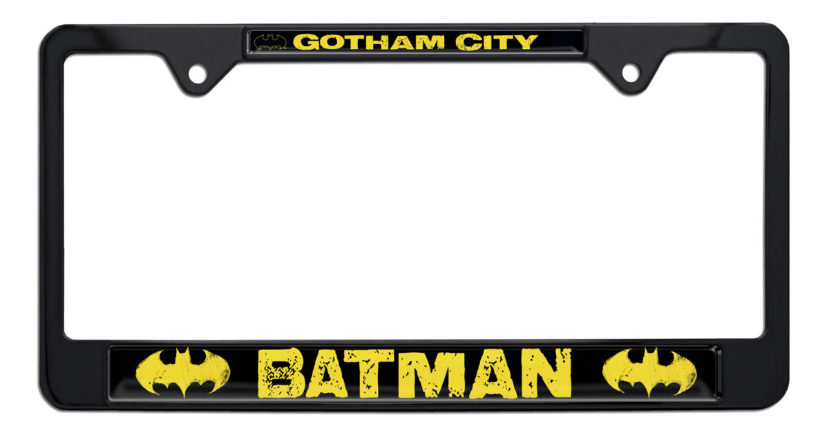Batman Gotham City Black License Plate Frame | Elektroplate