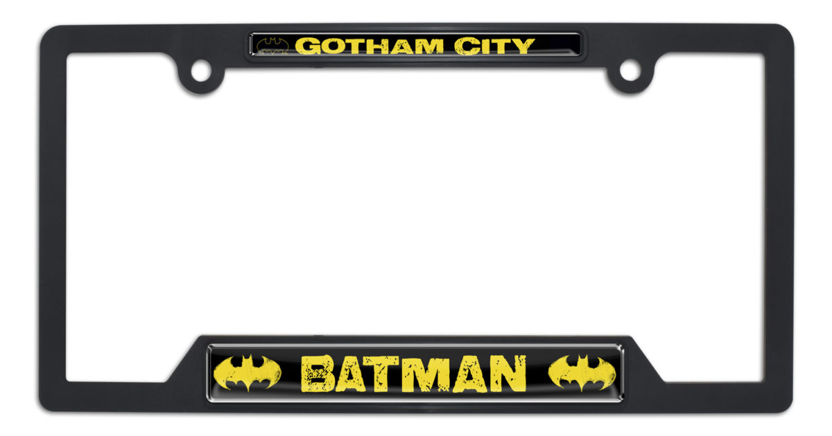 Batman Gotham City Open Black Plastic License Plate… | Elektroplate