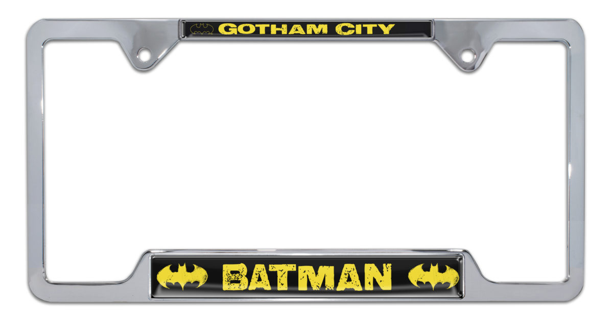 Batman Gotham City Open Chrome License Plate Frame | Elektroplate