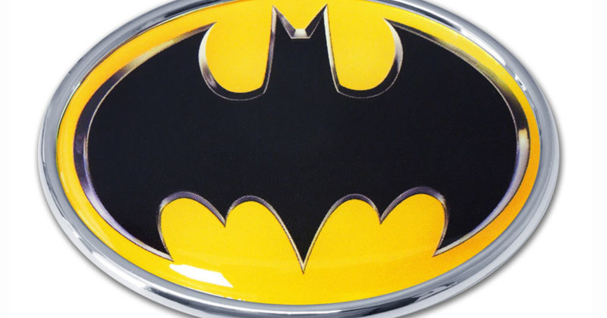 Batman Yellow Chrome Emblem | Elektroplate