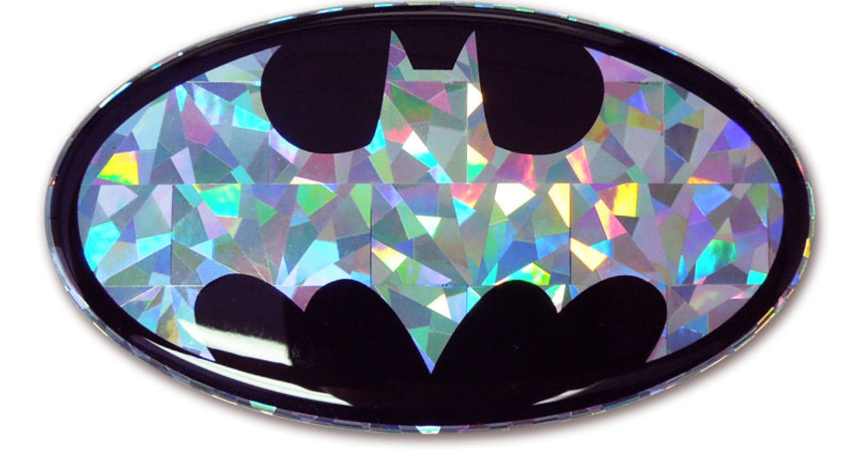 Batman Silver 3D Reflective Decal | Elektroplate