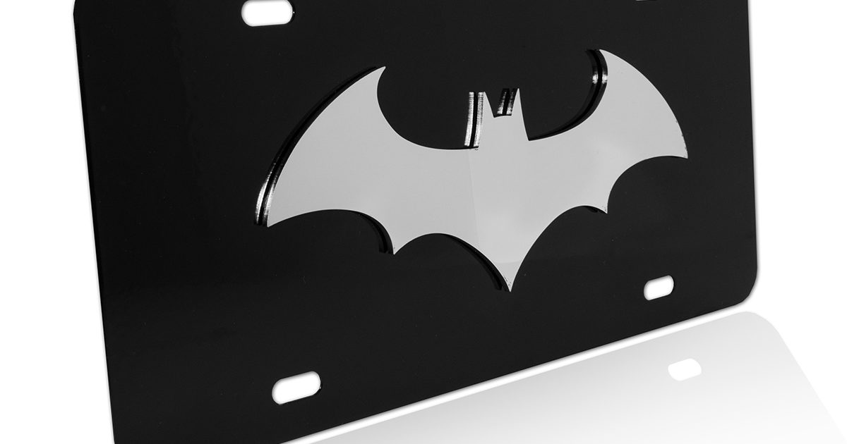 Batman 3D Black License Plate | Elektroplate