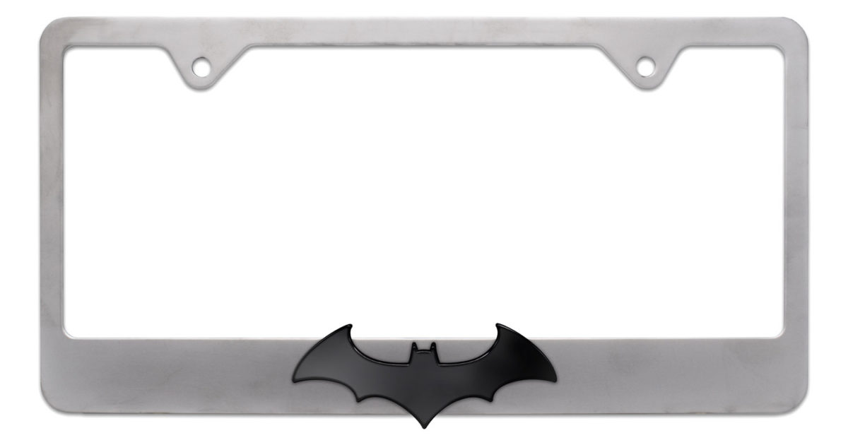 Batman Black Bat 3D Brushed License Plate Frame | Elektroplate