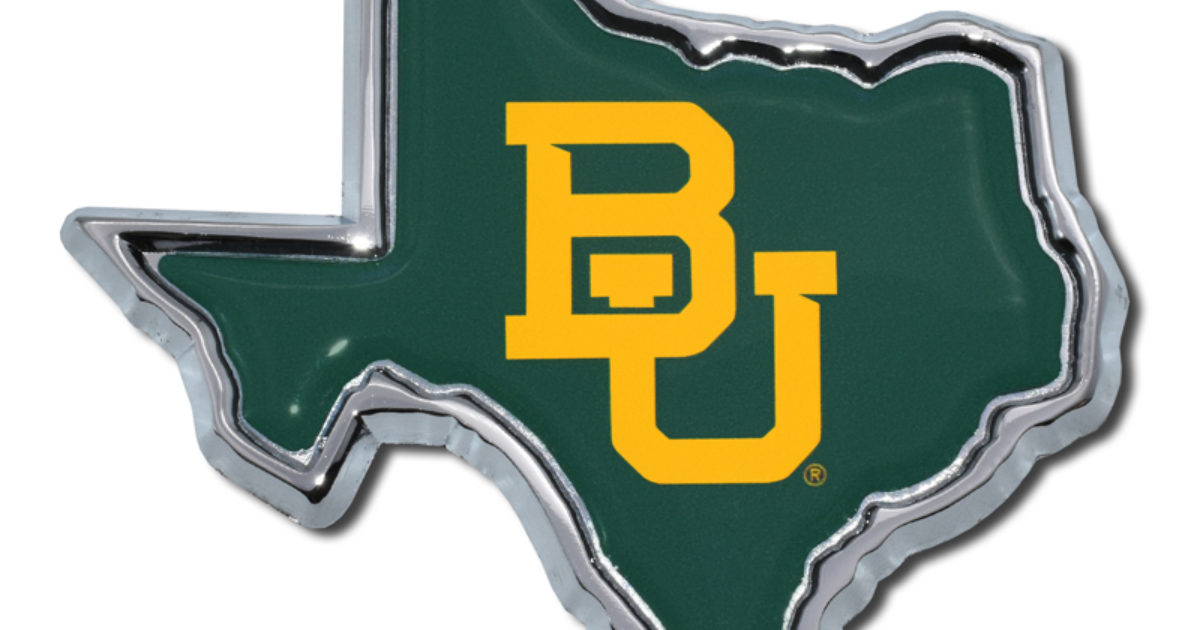 Baylor University Texas Shape Color Chrome Emblem | Elektroplate