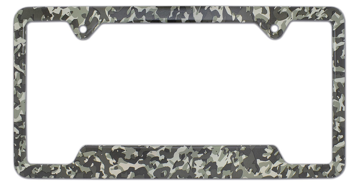 Urban Camo Open License Plate Frame | Elektroplate