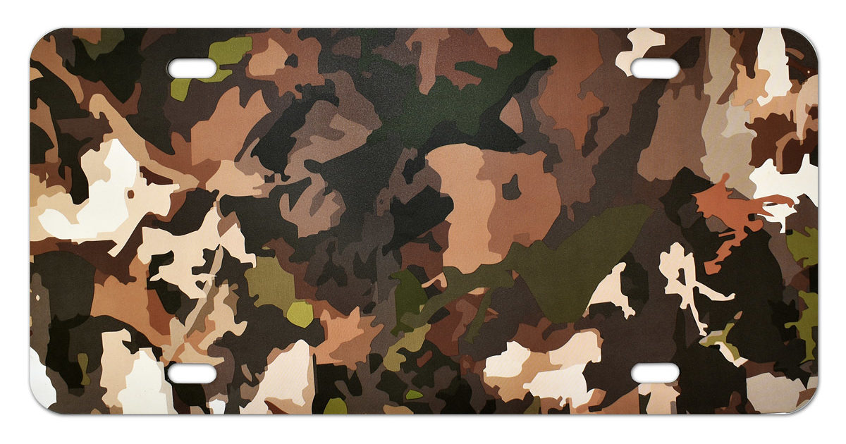 Woodland Camo License Plate | Elektroplate