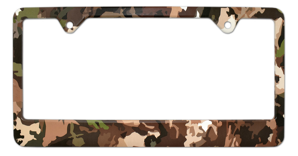 Woodland Camo License Plate Frame | Elektroplate