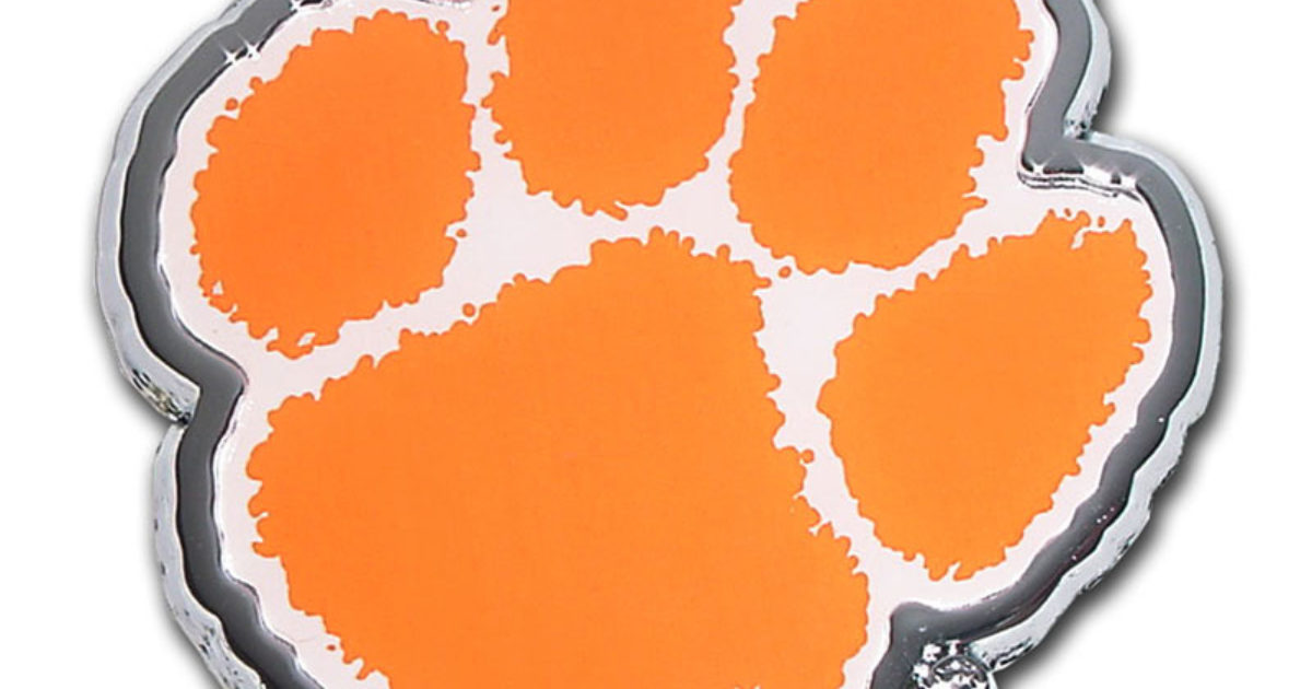 Clemson Orange Chrome Emblem | Elektroplate