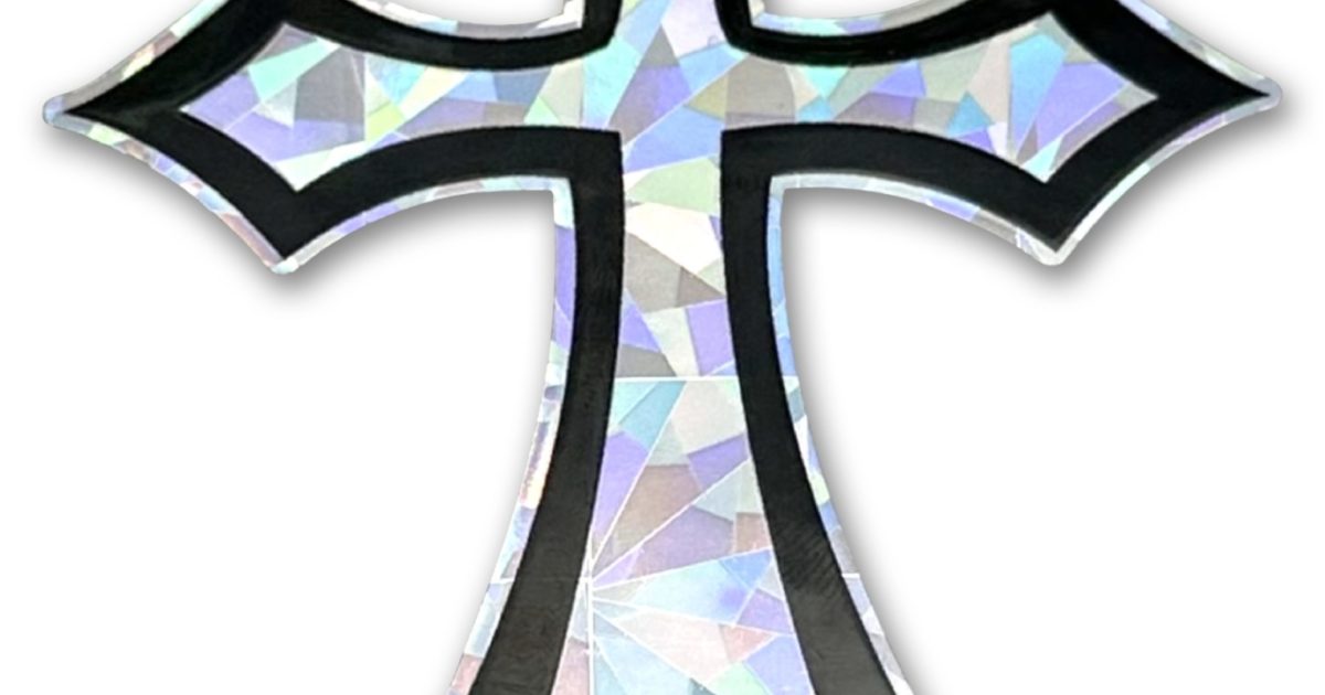 Cross Pointed Reflective Decal | Elektroplate
