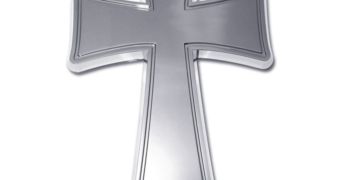 Tapered Cross Chrome Emblem | Elektroplate