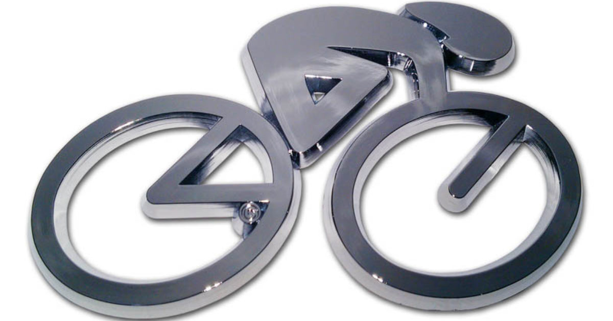 Cycling Chrome Emblem | Elektroplate
