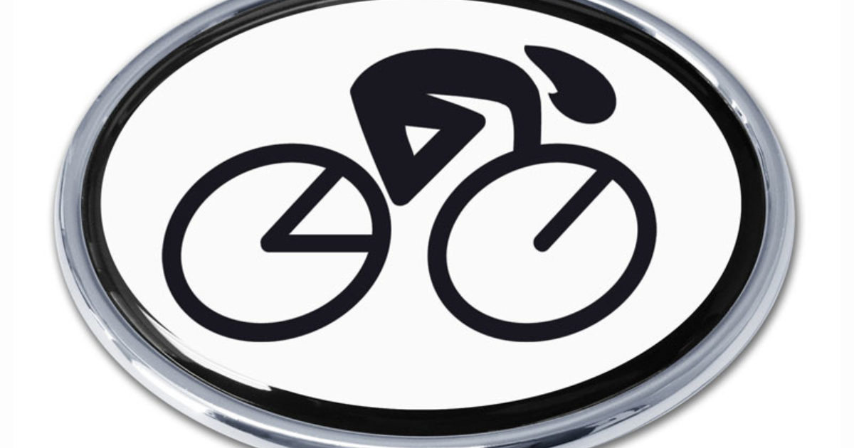 Cycling Oval Chrome Emblem | Elektroplate