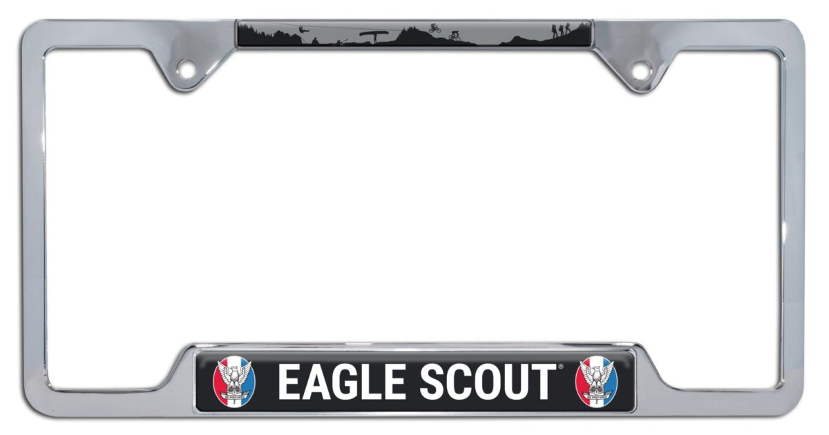 Eagle Scout Chrome Open License Plate Frame | Elektroplate