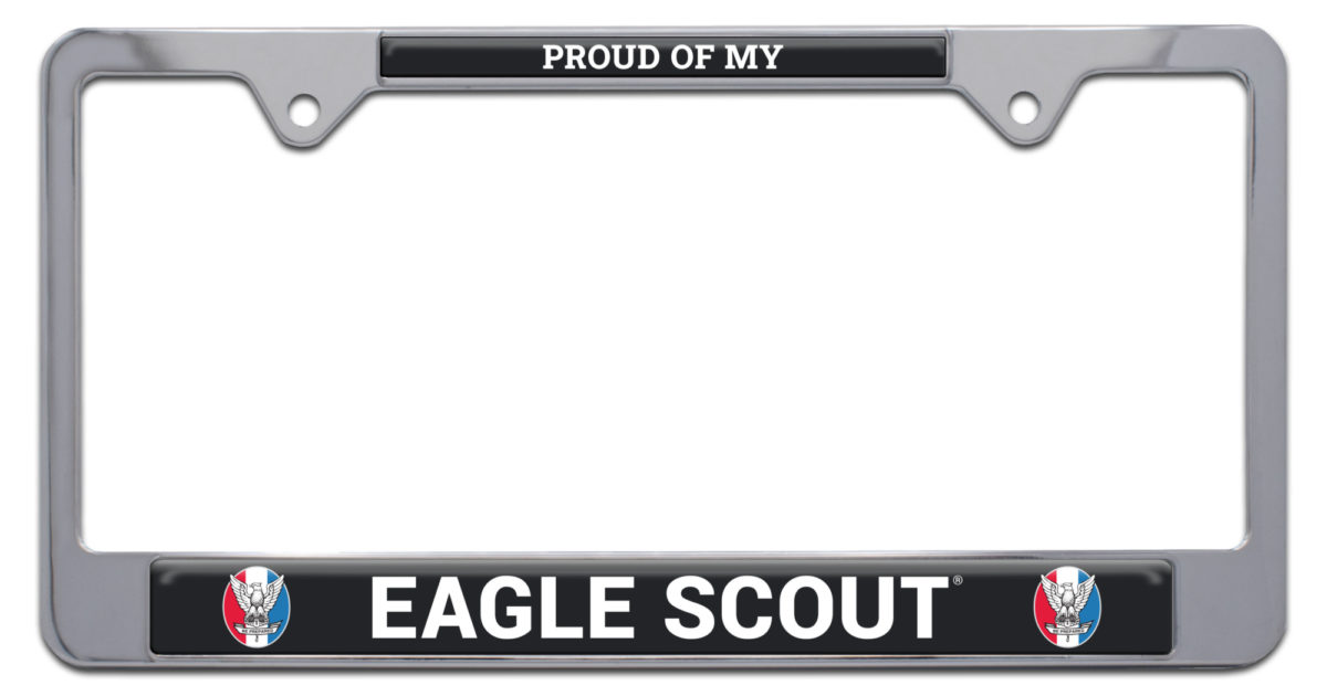 Eagle Scout Parent Chrome License Plate Frame | Elektroplate