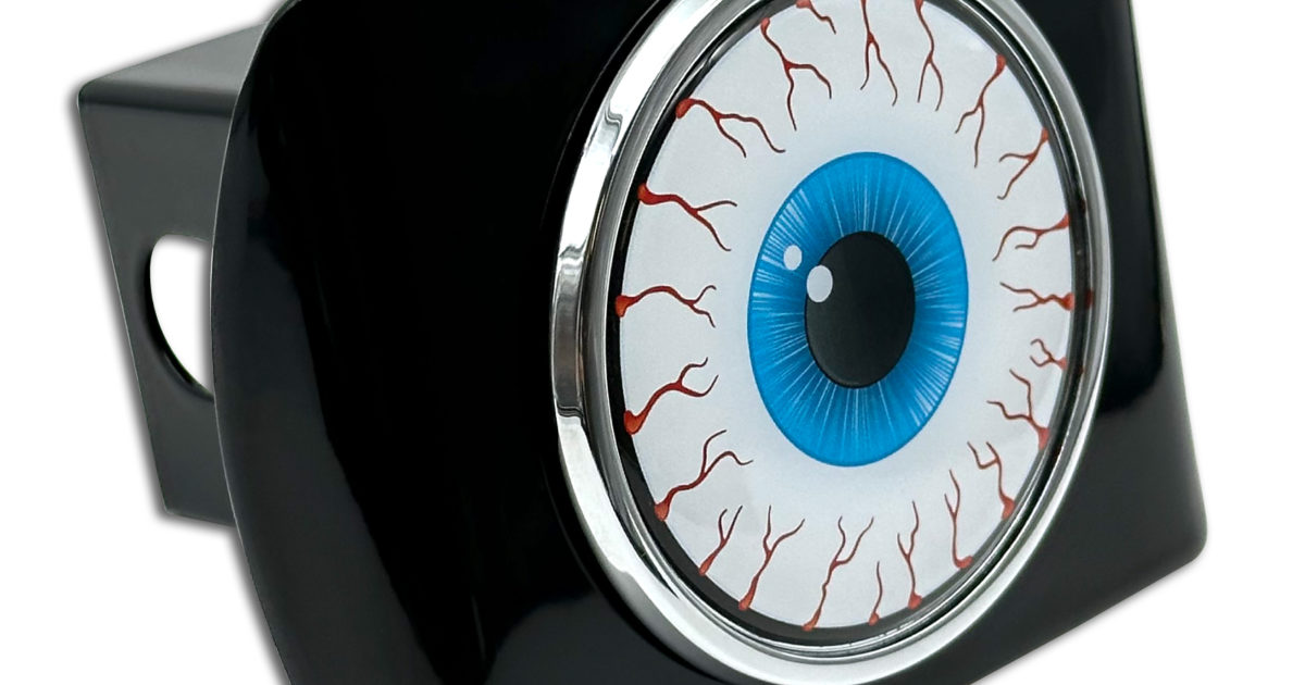 Eyeball Black Hitch Cover | Elektroplate