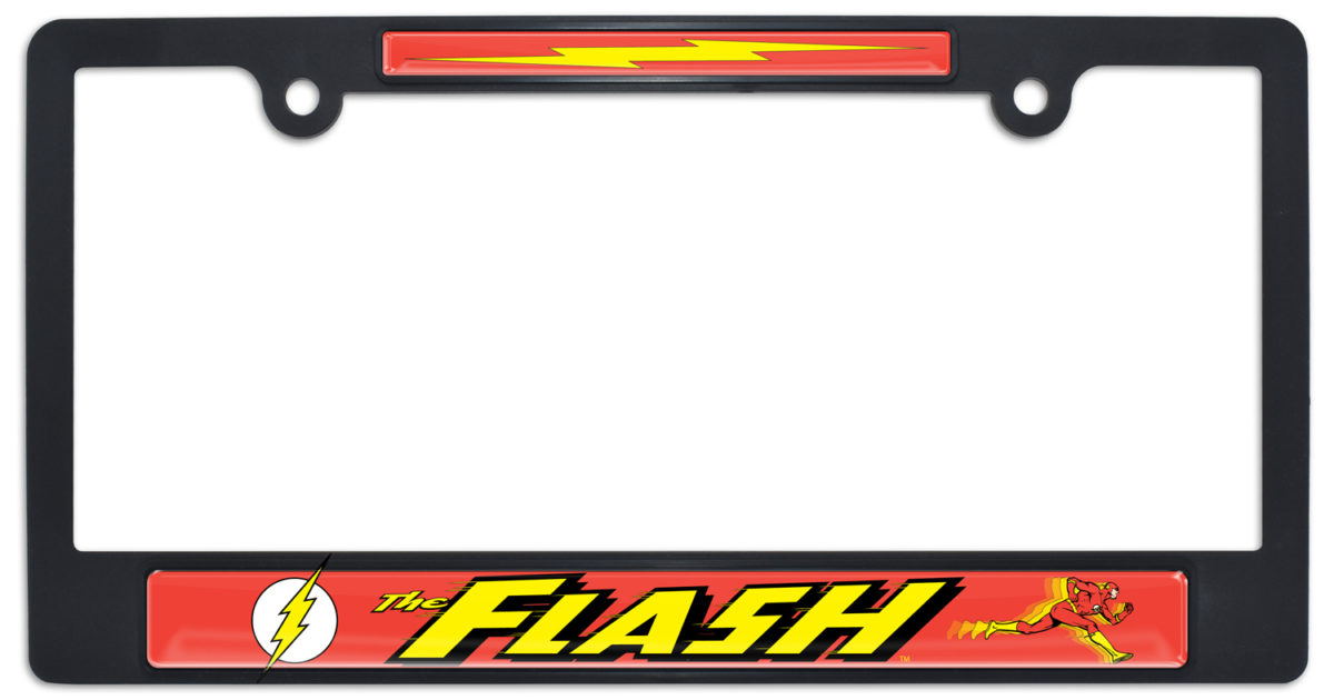 The Flash Black Plastic License Plate Frame | Elektroplate
