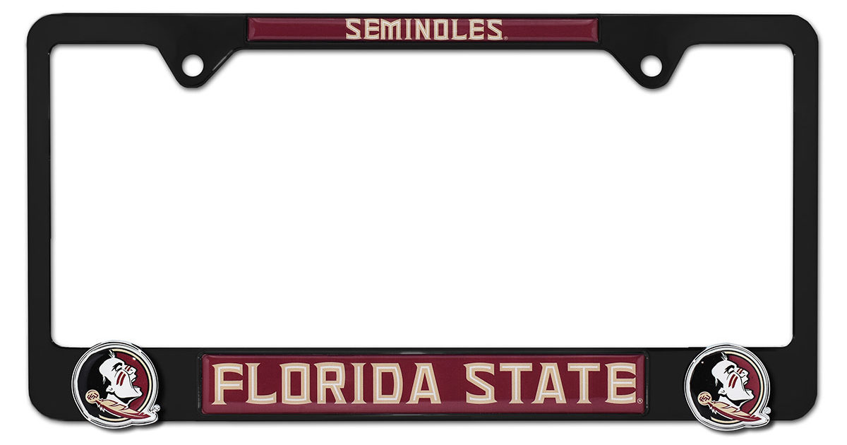 Florida State Seminoles Black 3D License Plate Frame | Elektroplate