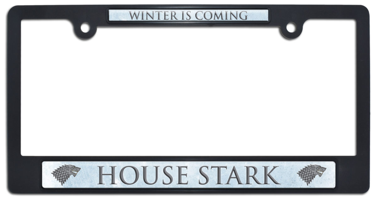 House Stark Plastic License Plate Frame | Elektroplate