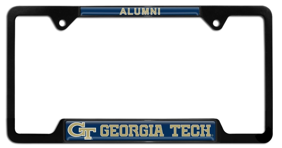 Georgia Tech Alumni Black License Plate Frame | Elektroplate