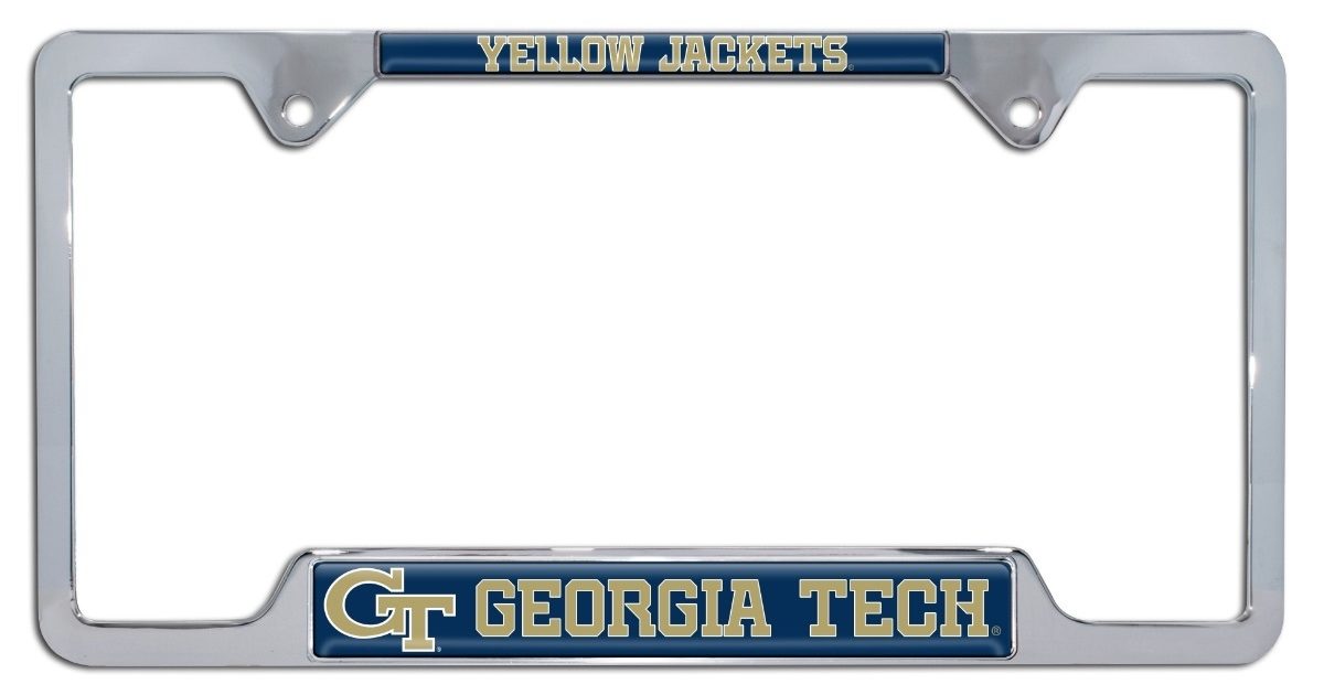 Georgia Tech Yellow Jackets Chrome License Plate Frame | Elektroplate