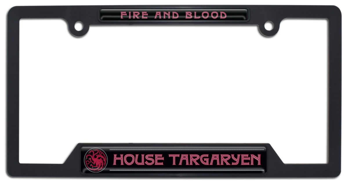 House Targaryen Red Open Corner Plastic License Plate… | Elektroplate